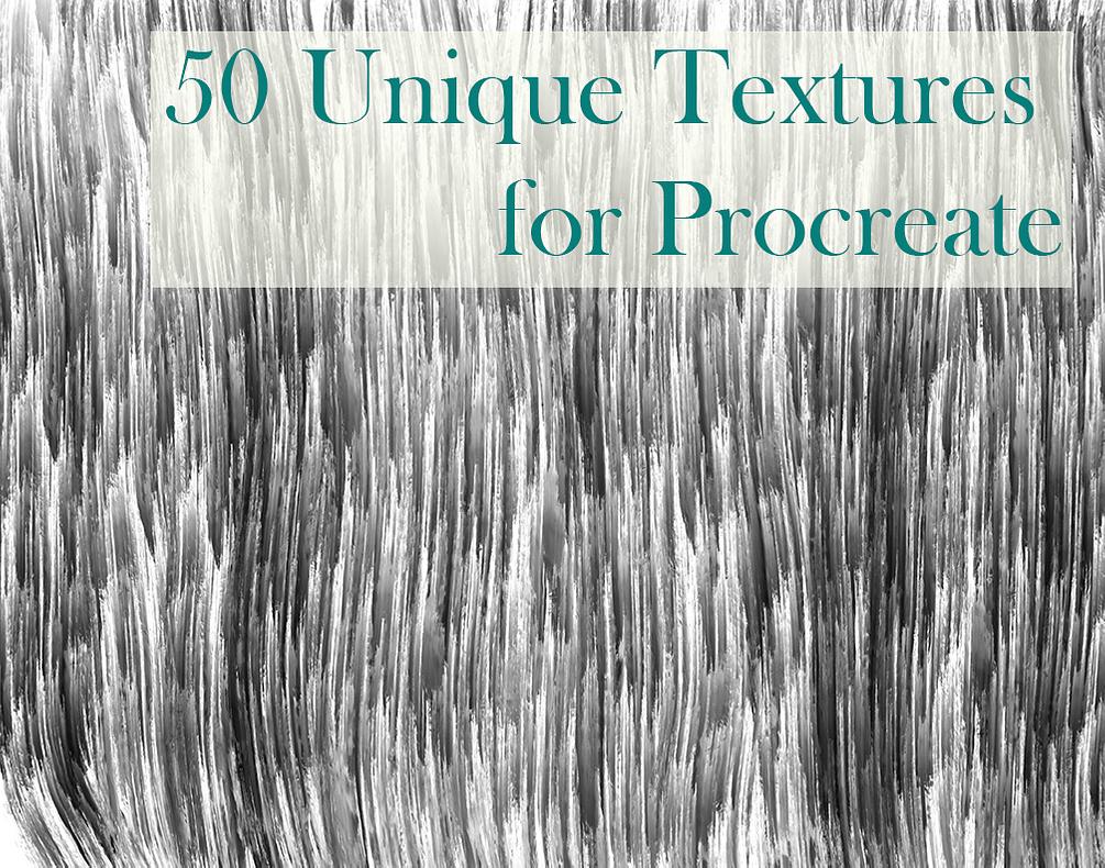 50 Different Unique Textures Pack for Procreate