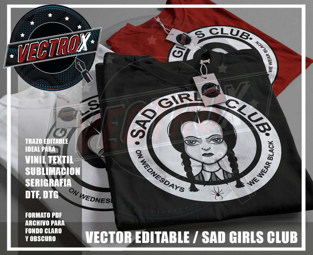 Vector Editable - Sad Girls Club