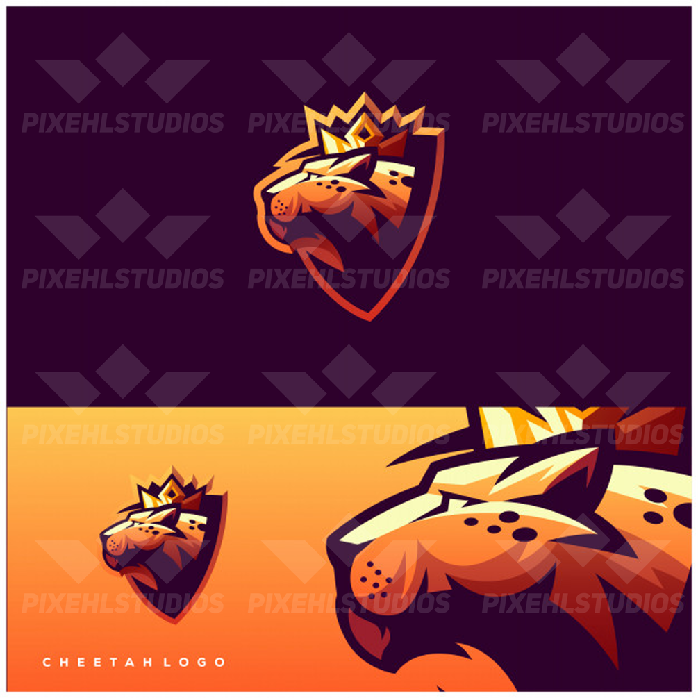 Cheetah Mascot Logo + Header