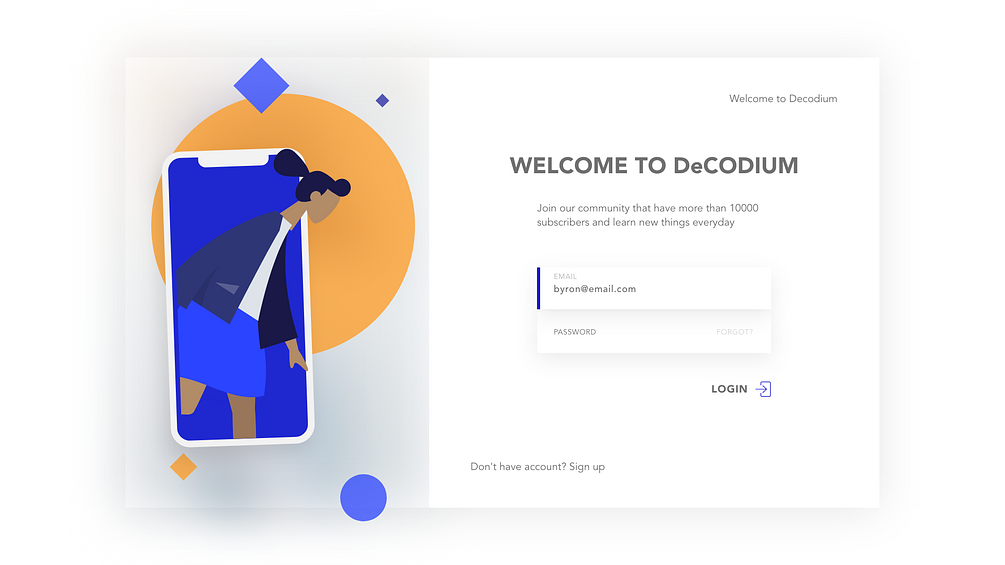Login Screen UX Designs