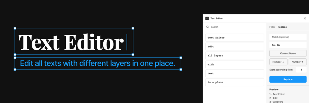 Text Editor for Figma