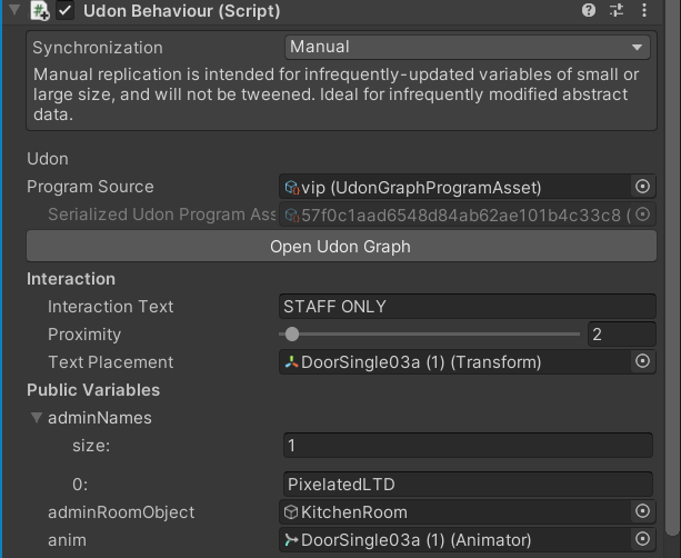 VIP/Staff/Admin Doors