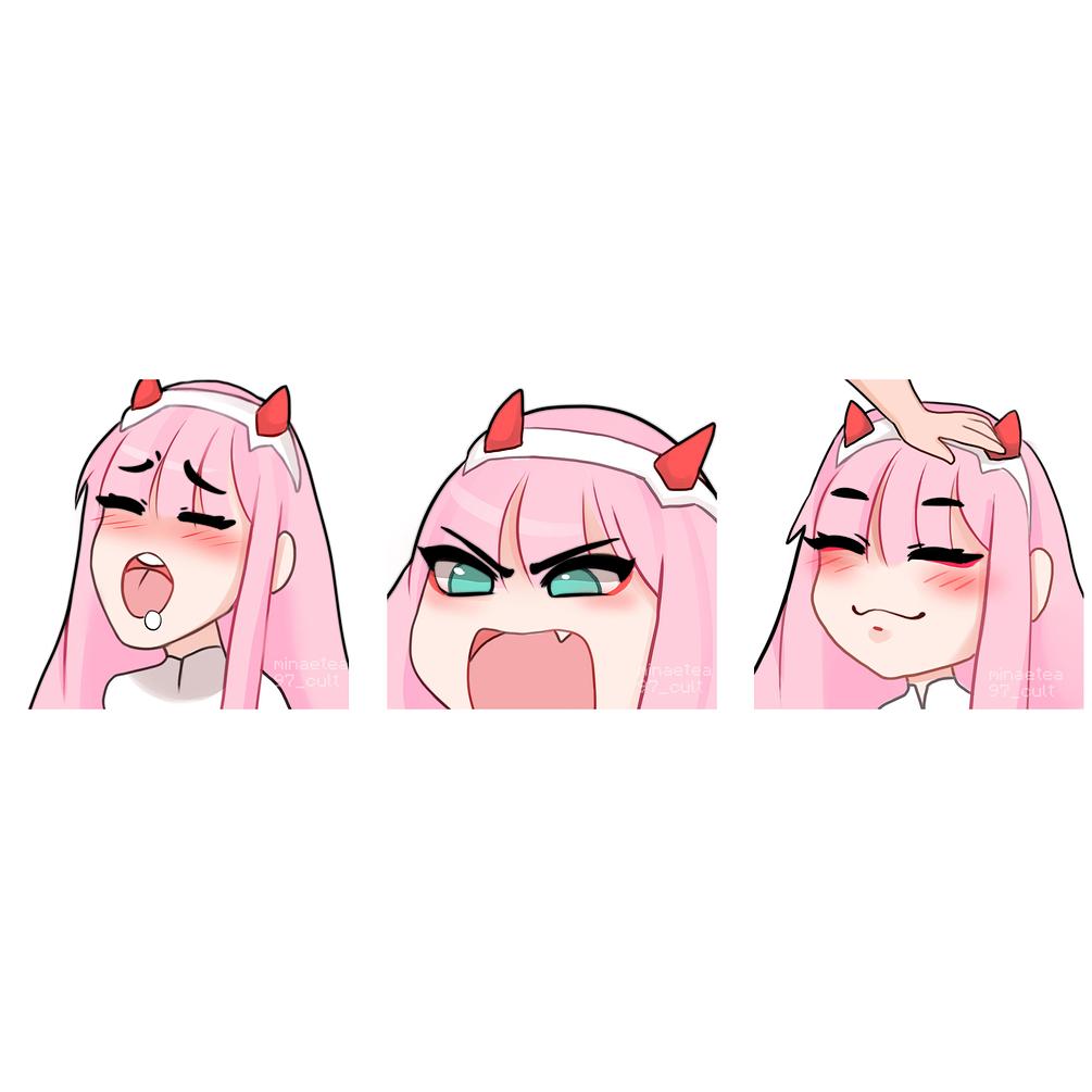 Zero Two Twitch/Discord Emotes ♡