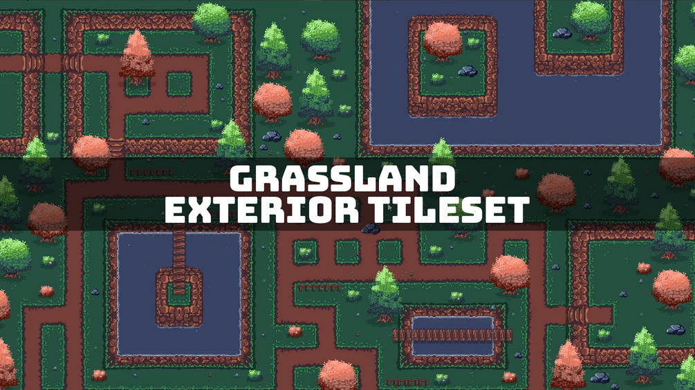 Top-down Grassland Exterior Tileset