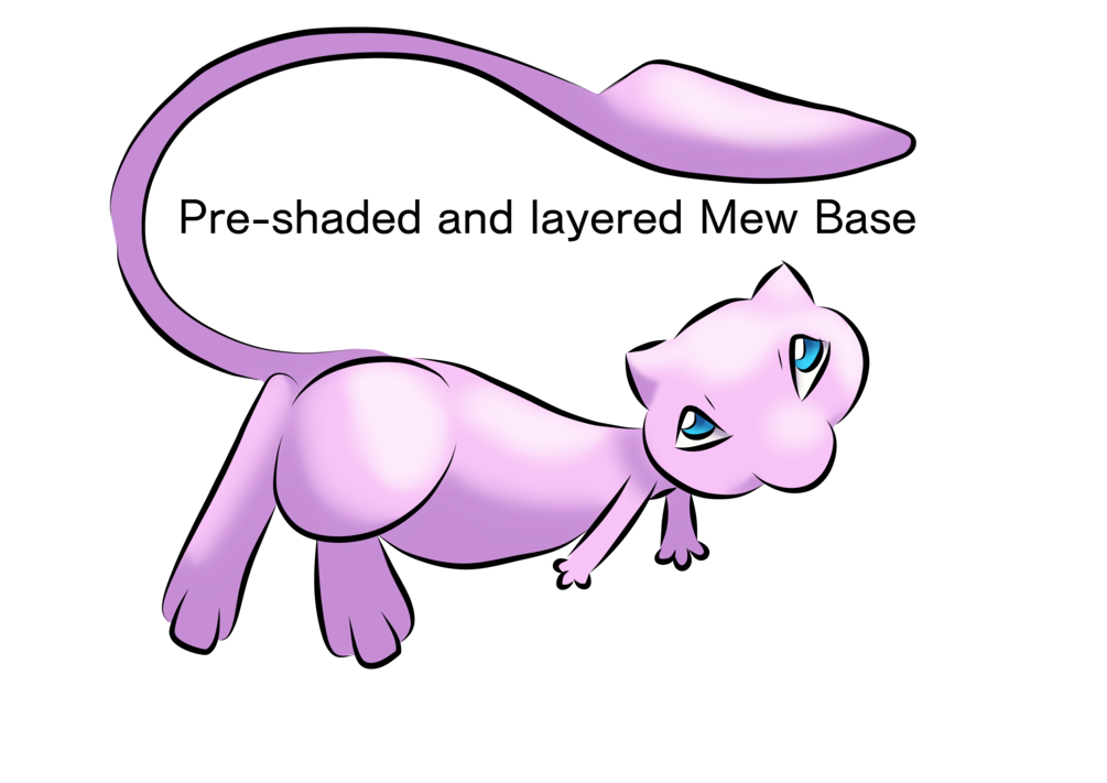 Pre-shaded and layered Mew Base