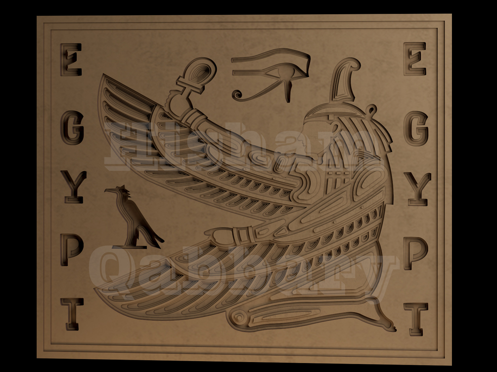 Pharaonic tableau Mandala laser cut file layered ( 600*500 mm )