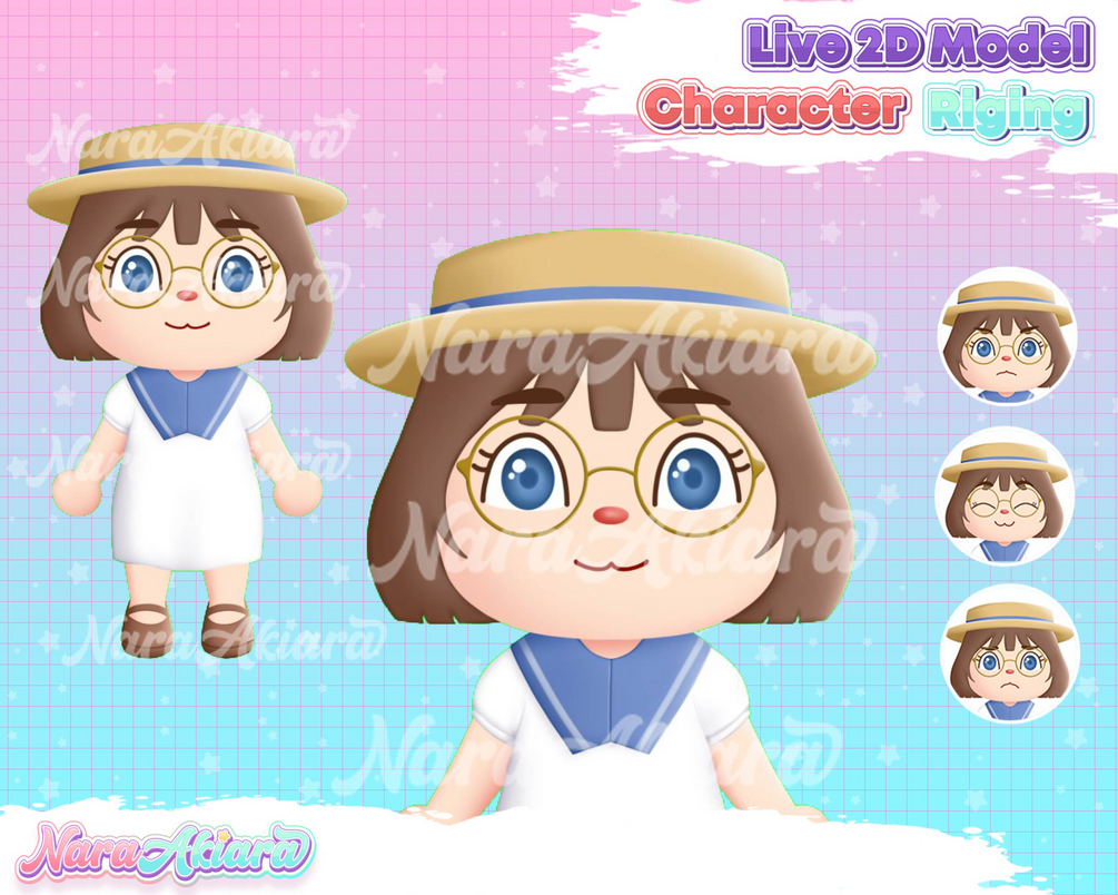 Live2d Vtuber Cartoon Girl 9