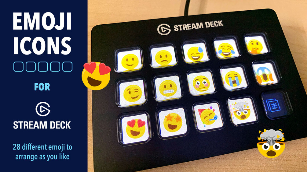 Emoji icons for Stream Deck Vol. 1