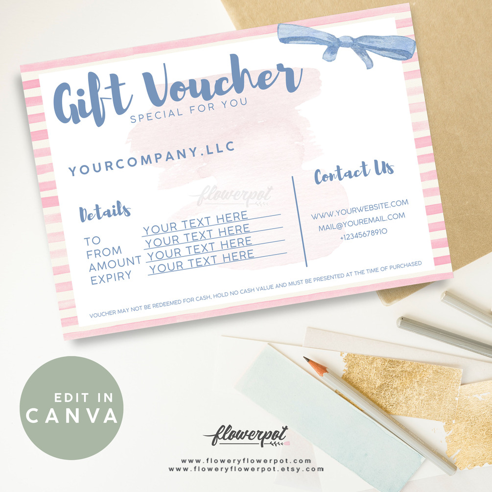 Spa Gift Card Printable for Teacher, Massage Gift Certificate Template ...
