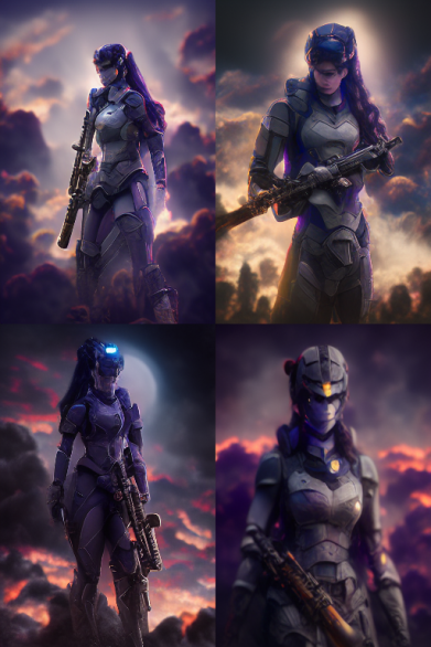 Metaverse Female Character (Mid journey):