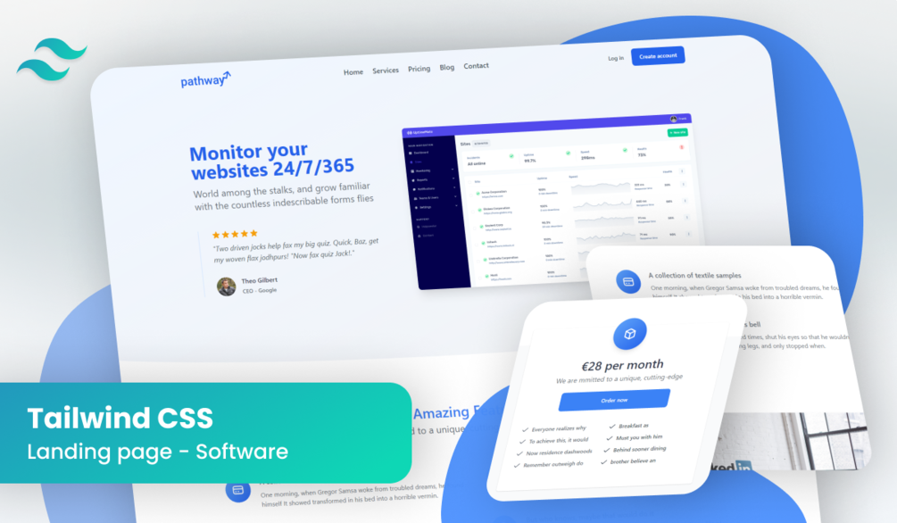 Landing Page For Tailwind CSS Software