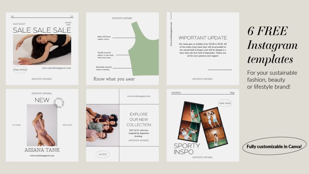 Antidote Instagram templates freebie