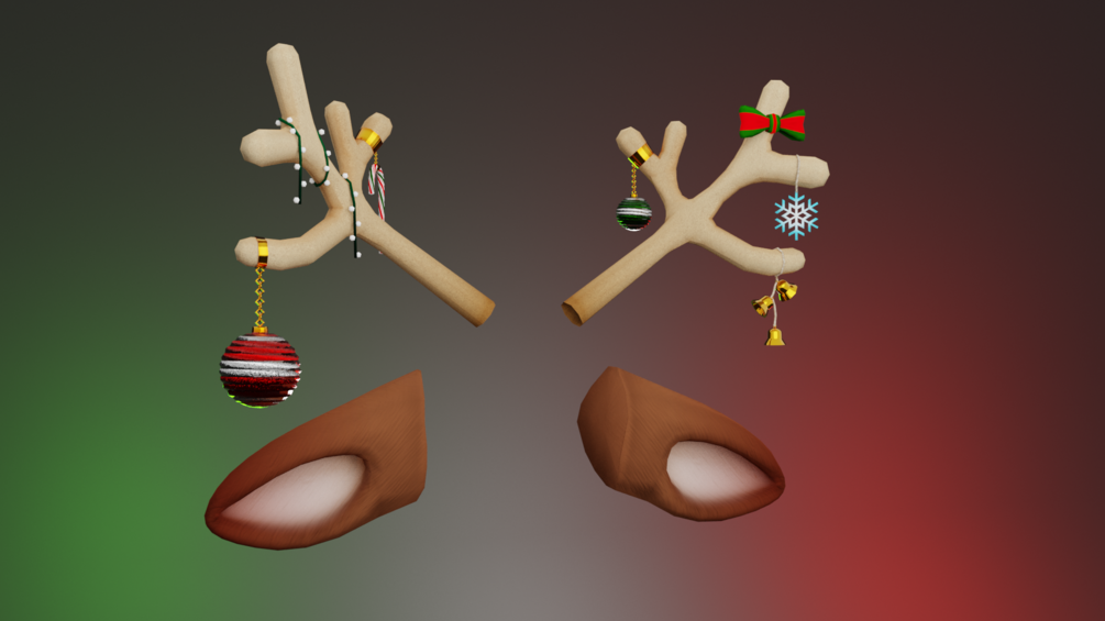 VRChat Christmas Deer Ears & Antlers (Now updated for Quest!)