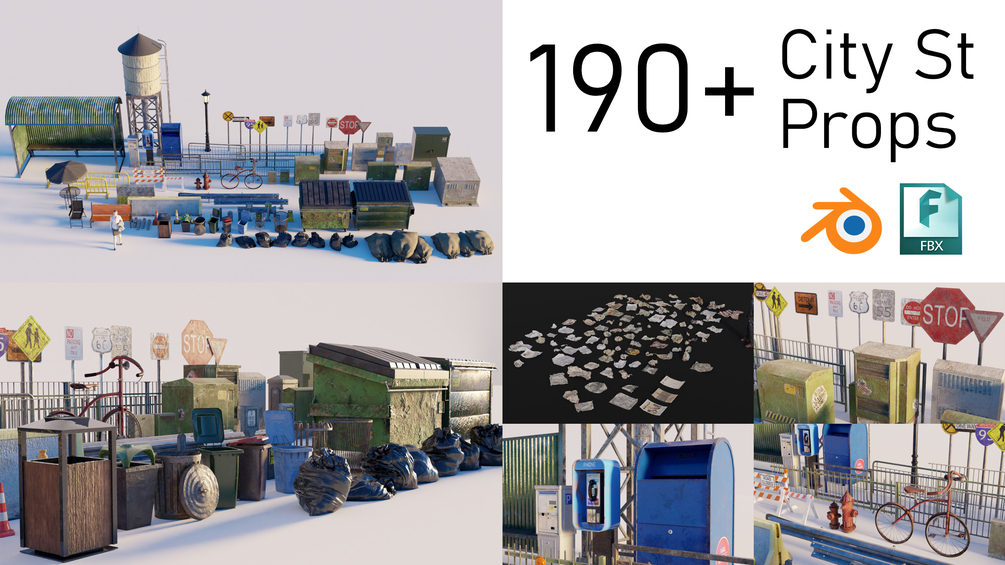 190+ City Street Assets Pack