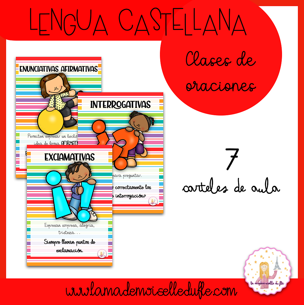 Clases de oraciones - Carteles