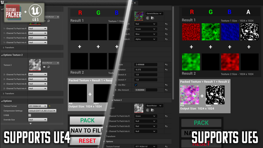 Texture Packer and Manipulator Tool - UE4 & UE5
