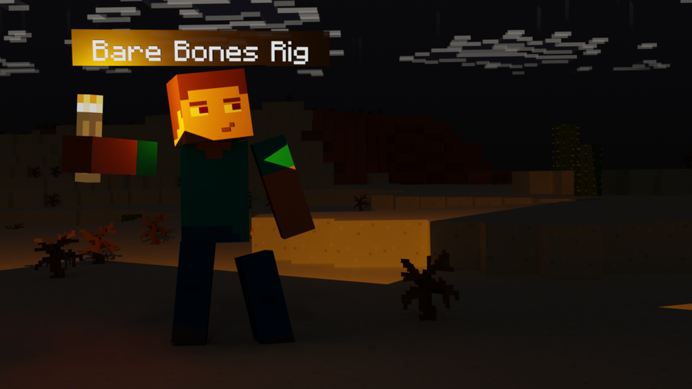 Bare Bones Minecraft Rig for Blender (v1.0 Latest)