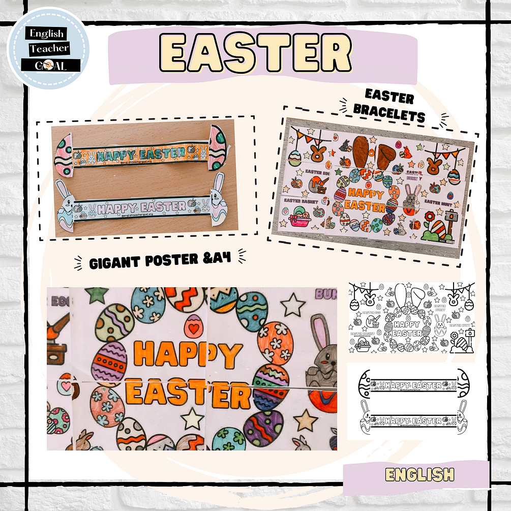 EASTER POSTER AND BRACELETS