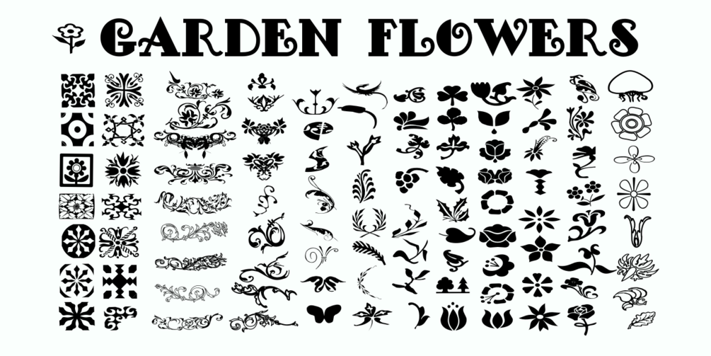 Garden Flowers Vector Library for Krita & Inkscape, Original Artist: r2010