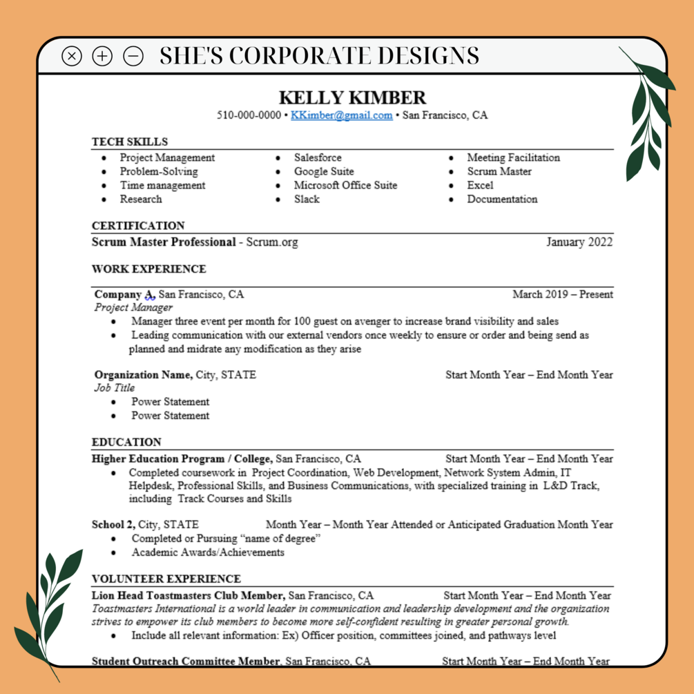 How To Start Your Dream Job Bundle | ATS Resume Template Bundle