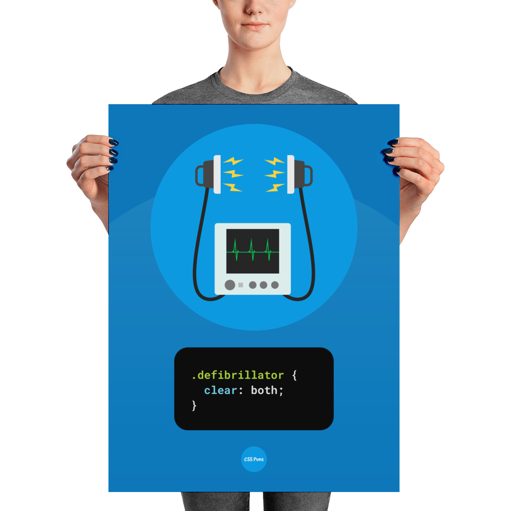 CSS Puns - Defibrillator - Poster