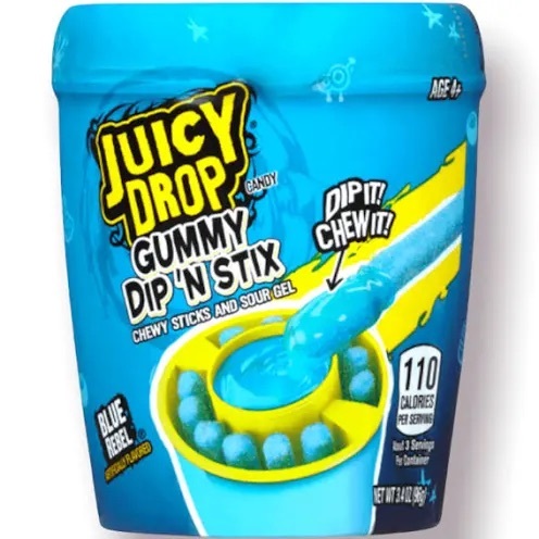 Juicy Drop Gummy Dip 'N Stix/ Blue Rebel