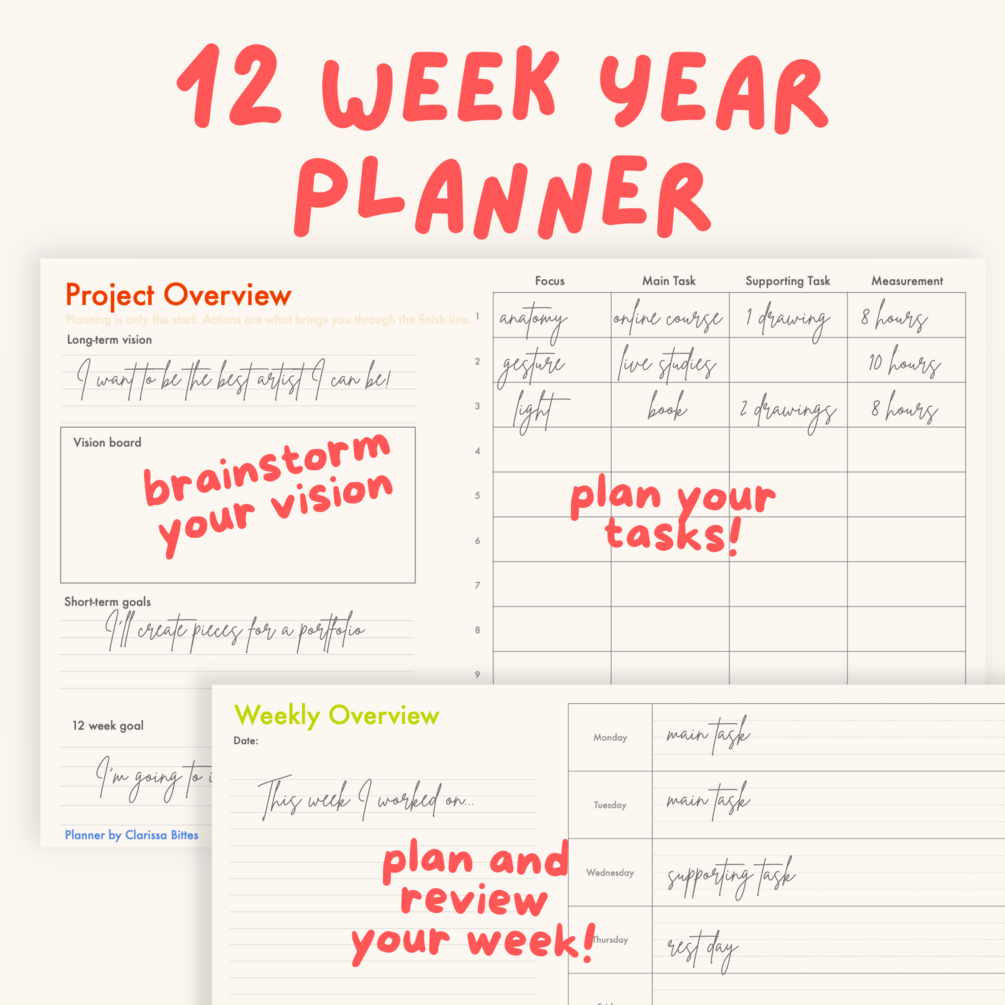 12 WEEK YEAR DIGITAL PLANNER (FREE PDF)
