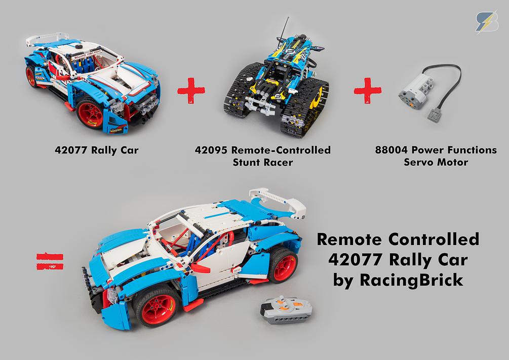 LEGO® Technic 42077 Rally Car RC mod with 42095 Remote-Controlled Stunt ...