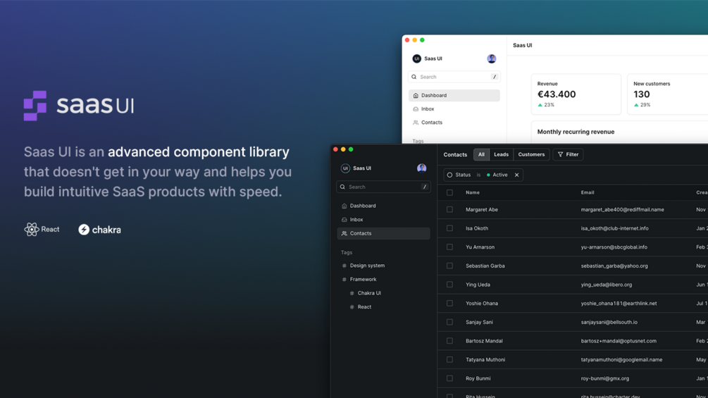 Saas UI Pro (Early access)