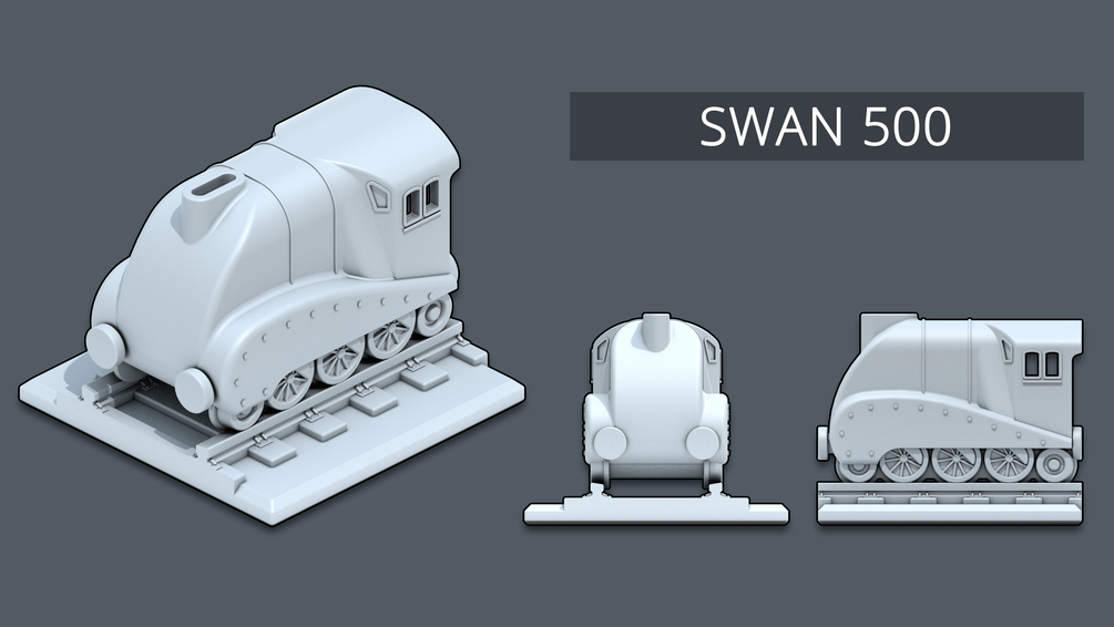 Swan 500 - STL files for 3D printing - Trains & Rails World - STL ...