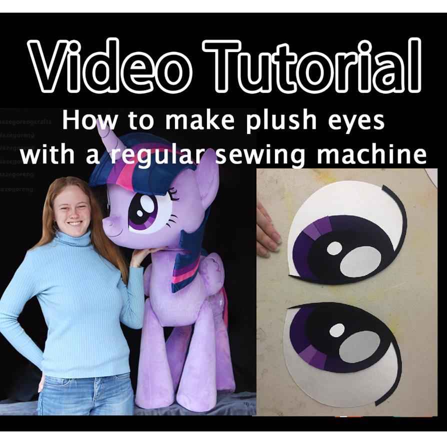 How to make plush eyes with a regular sewing machine (video tutorial)