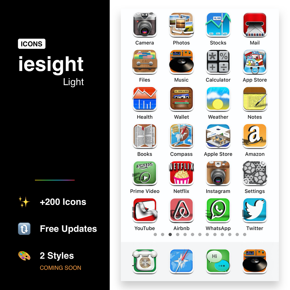 iesight Light - iOS Home-screen Icon-set