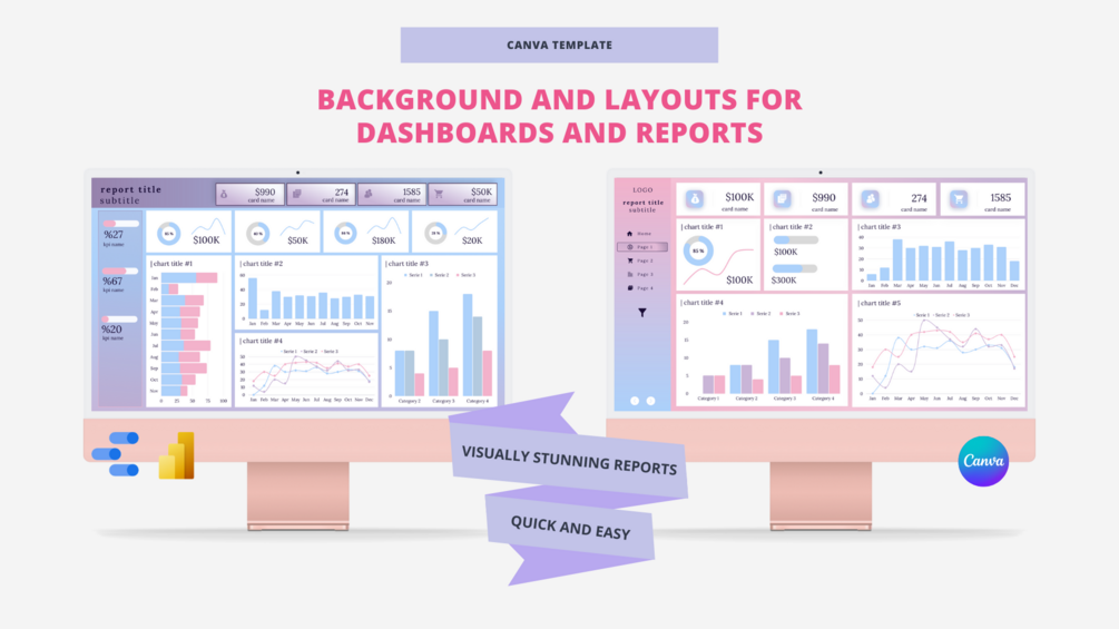 Dashboard Layouts Cover Backgrounds - for Power BI & Data Studio ...