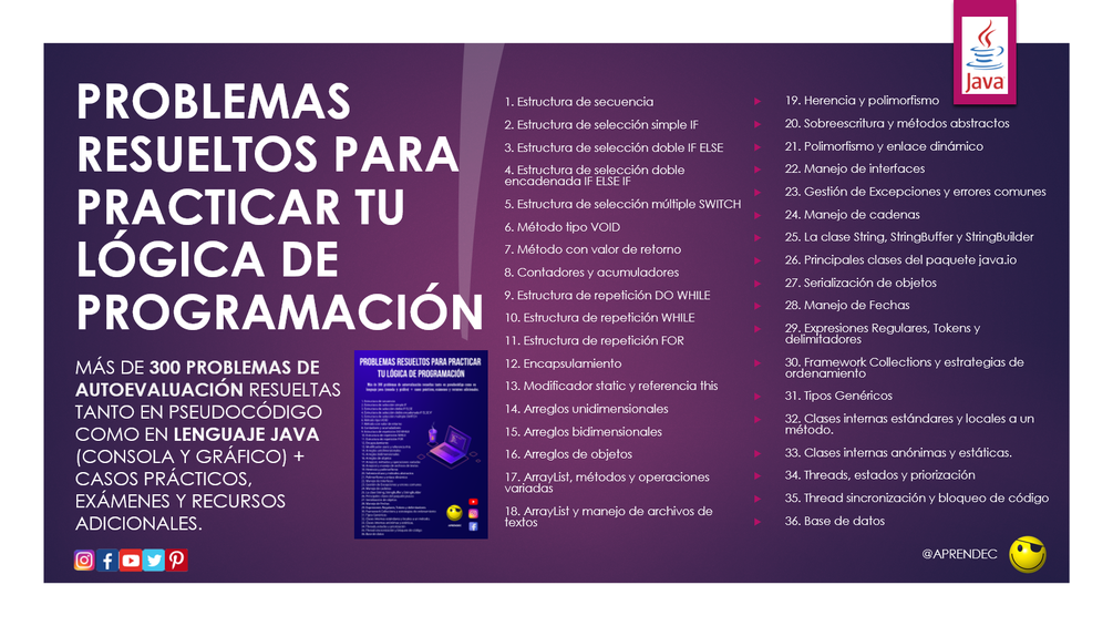 Problemas resueltos para practicar la lógica de programación