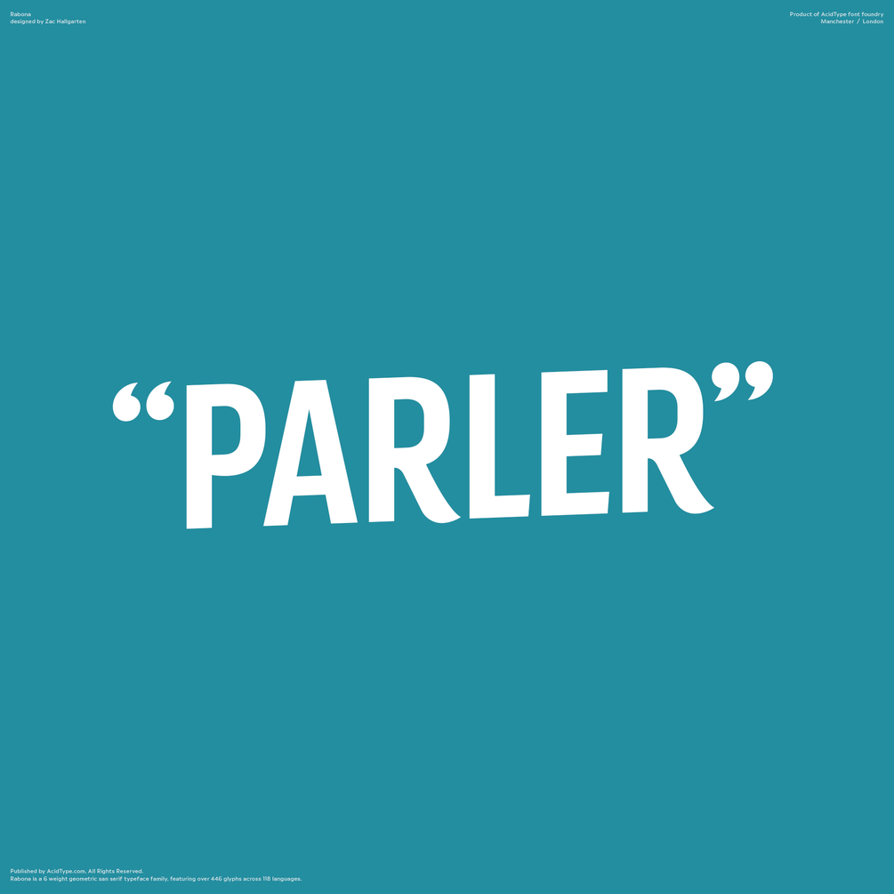 PARLER Typeface – personal license