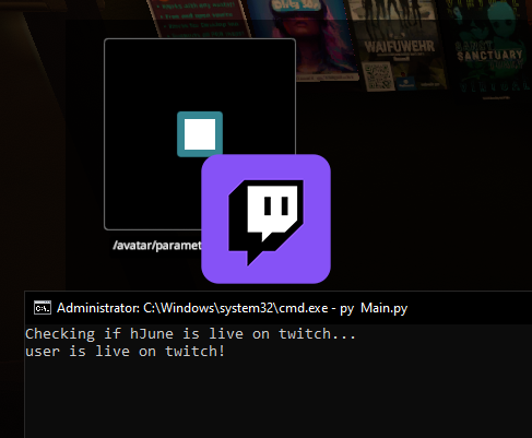 Twitch Live Status OSC VRChat