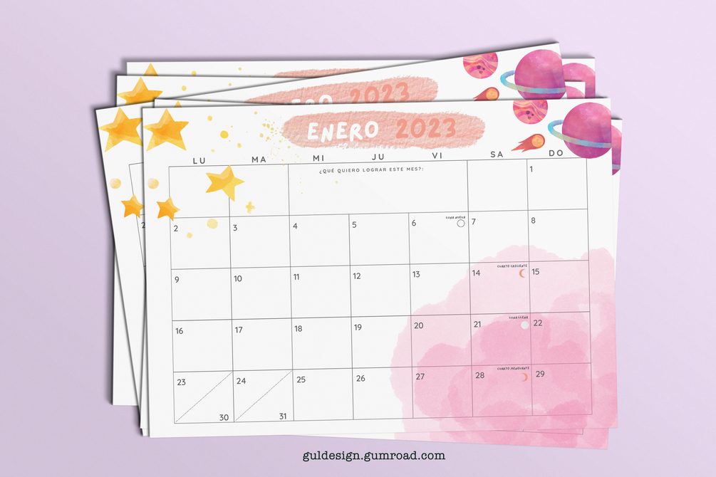 Calendario 2023 Enero | Descarga gratis