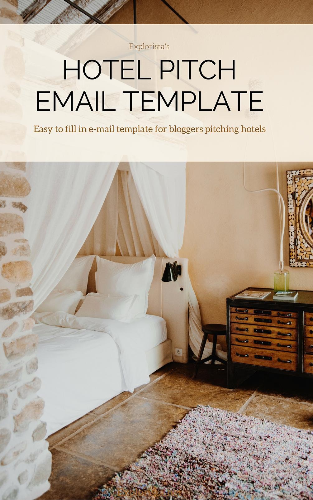 Hotel Pitch Email Template