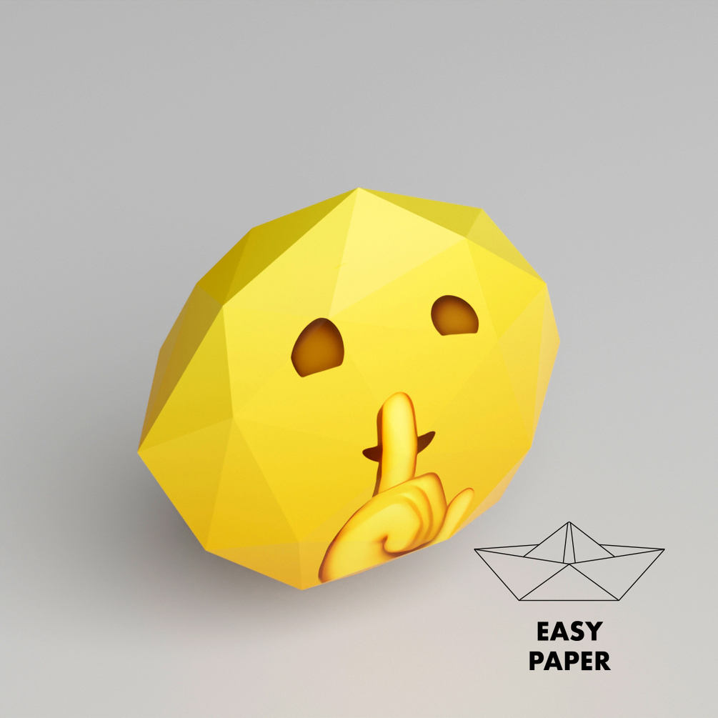 Shush Emoji Papercraft for beginners
