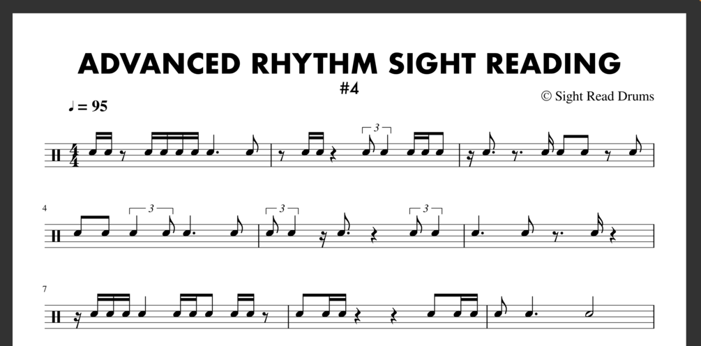Advanced Rhythm Sight Reading #4