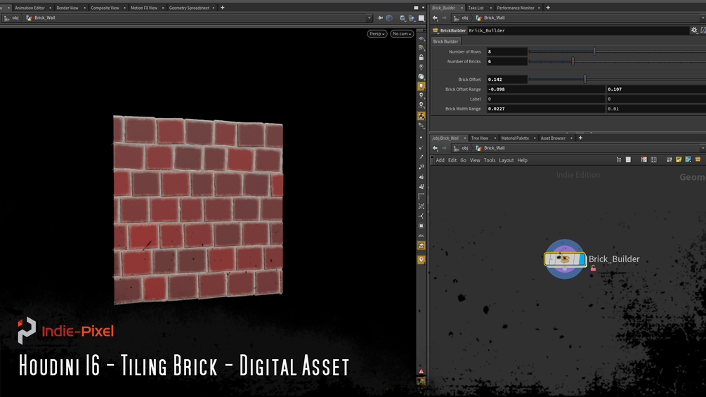 Houdini 16 - Tiling Brick - Digital Asset