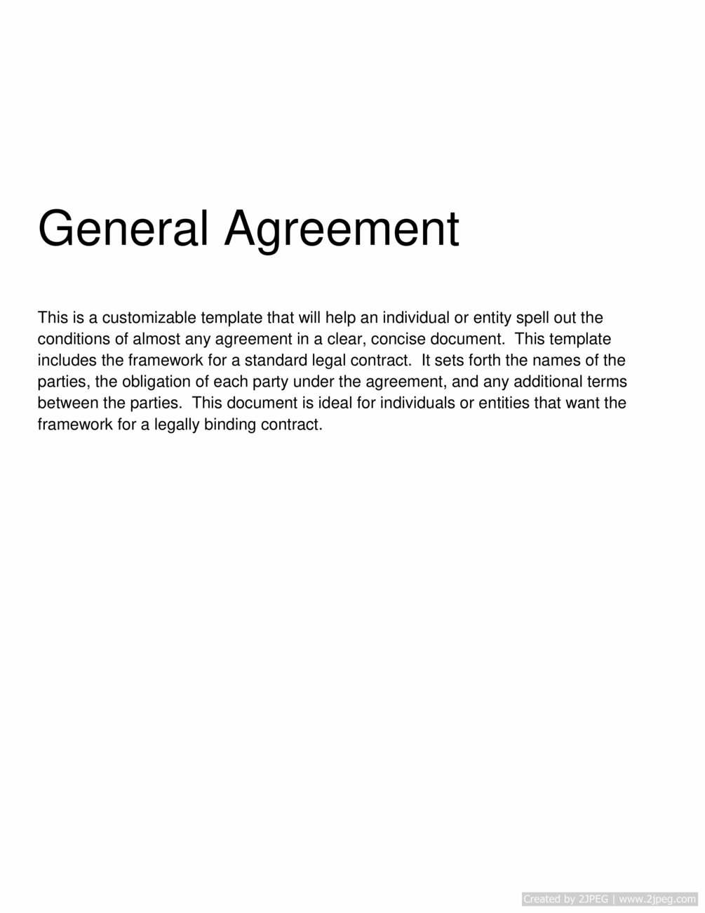 General Agreement