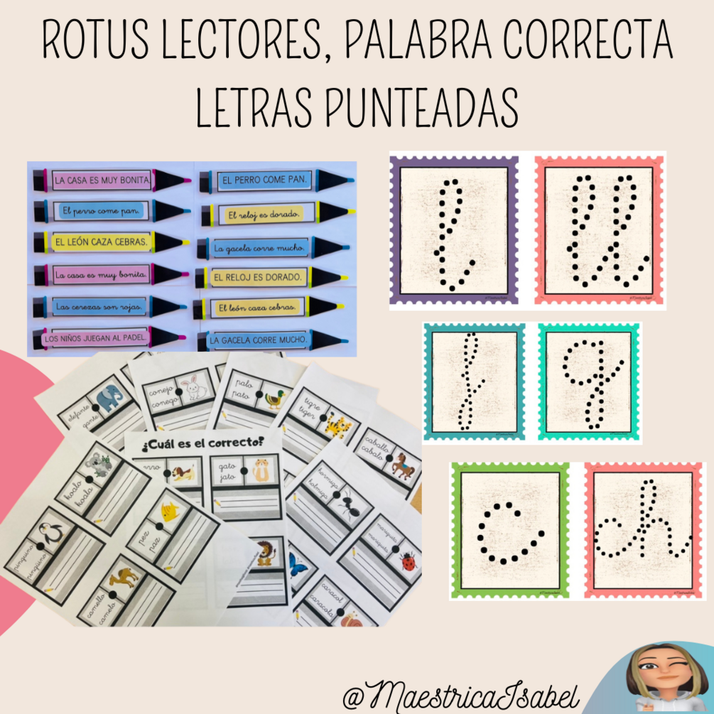ROTUS LECTORES, LETRAS PUNTEADAS, PALABRA CORRECTA