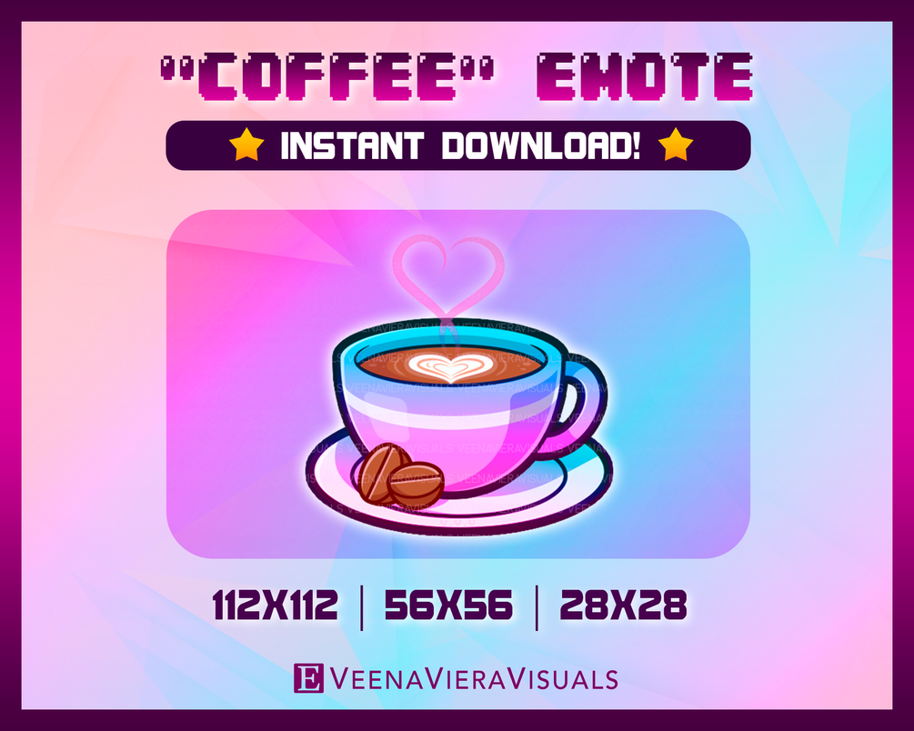 Coffee Emote | Premade for Twitch & Discord | Instant Download!