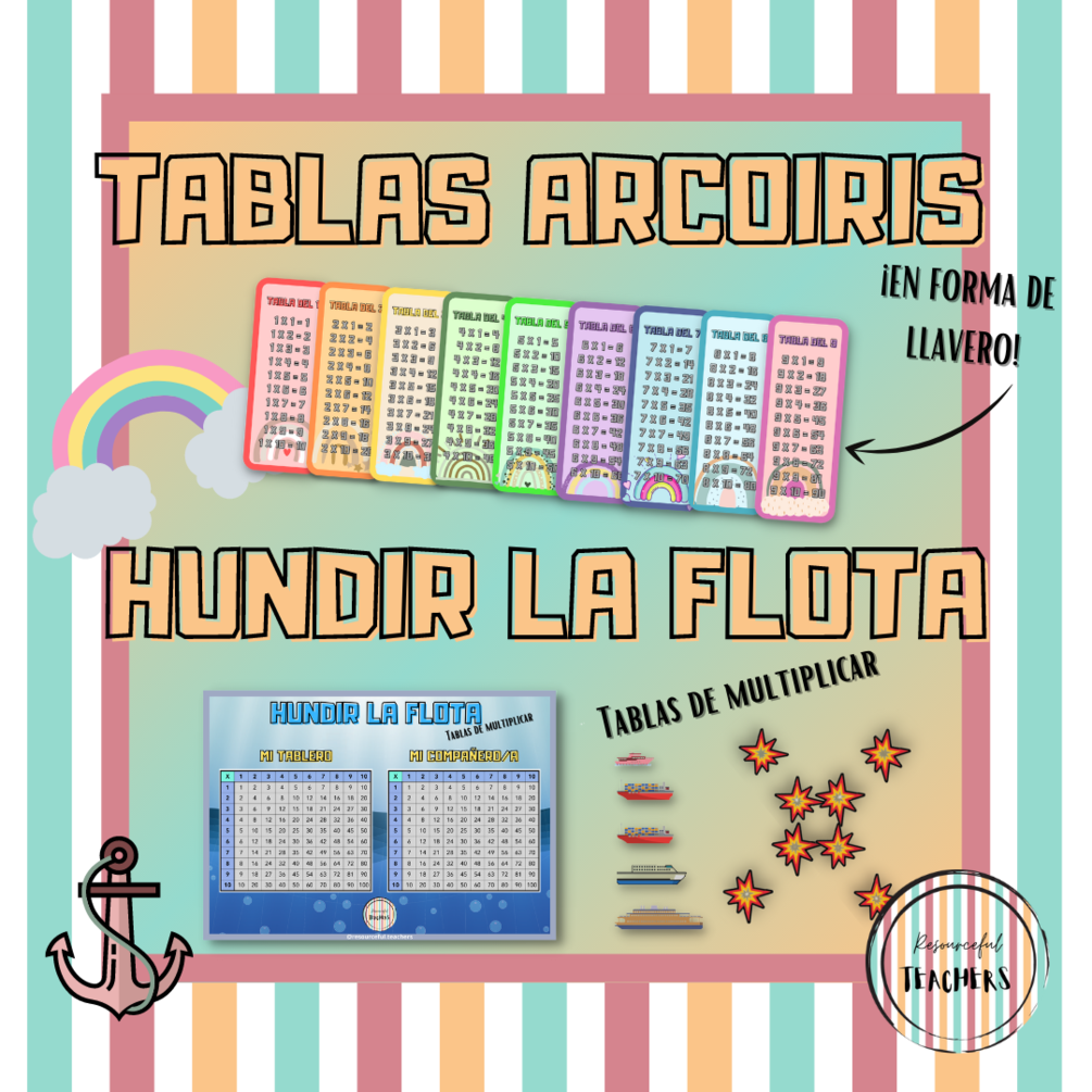TABLAS ARCOIRIS + HUNDIR LA FLOTA