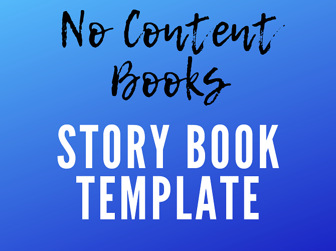 Blank Child's Story Book Template (8.5x10)