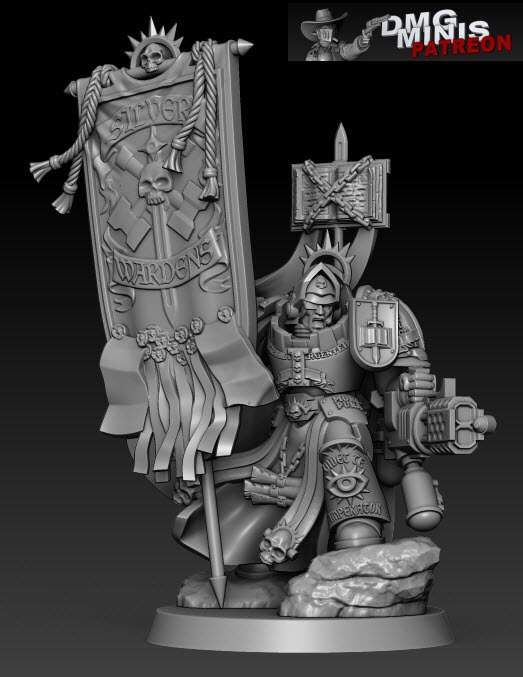 Silver Wardens - Bearer of a Standard (presupported)
