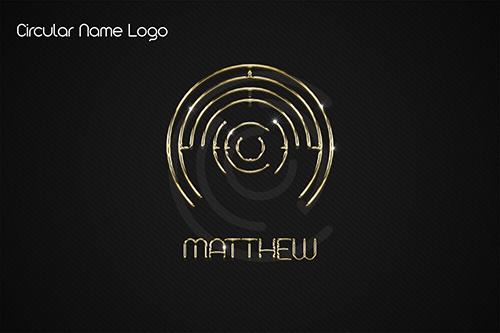 MATTHEW - Circular Name Logo