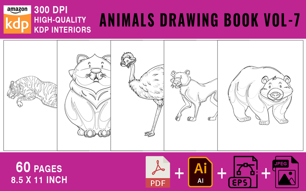 Animals Drawing Book Vol-7