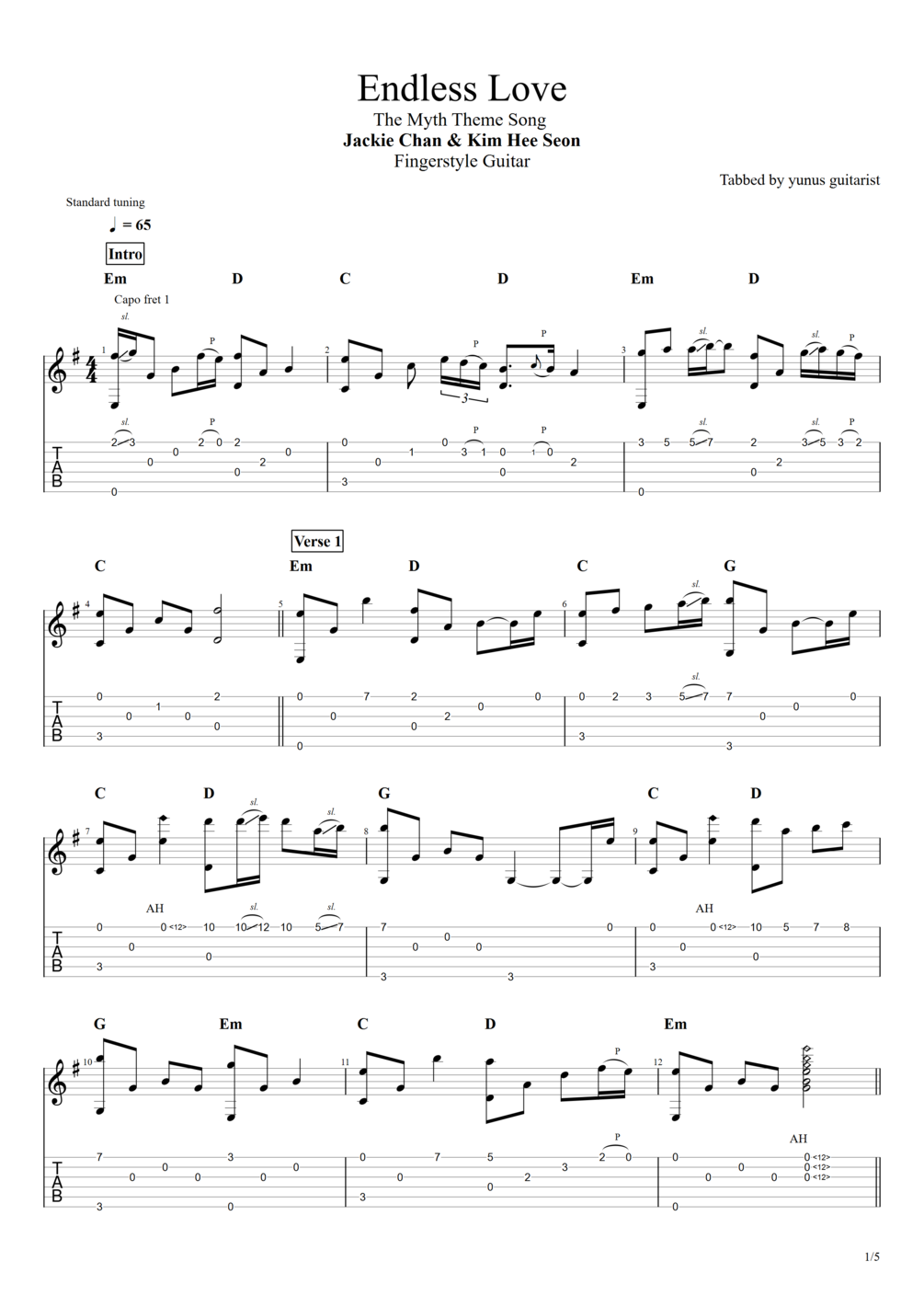 TAB - Endless Love - Jackie Chan & Kim Hee Seon